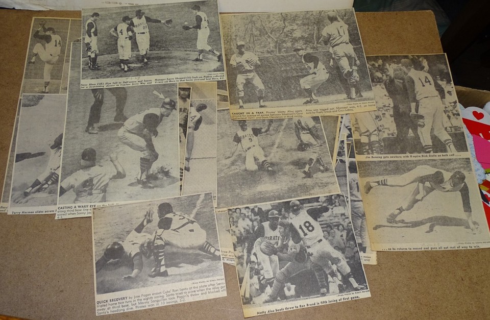 44 Pittsburgh Pirates Newspaper Clippings (photos) Roberto Clemente ...