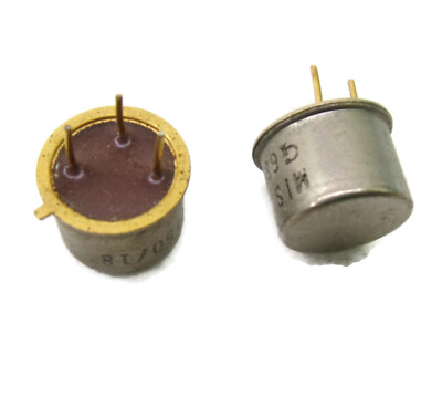 2-pcs 14150/18 (MIS14150/18) NOS Gold Plated Metal Can Transistors ~ US ...