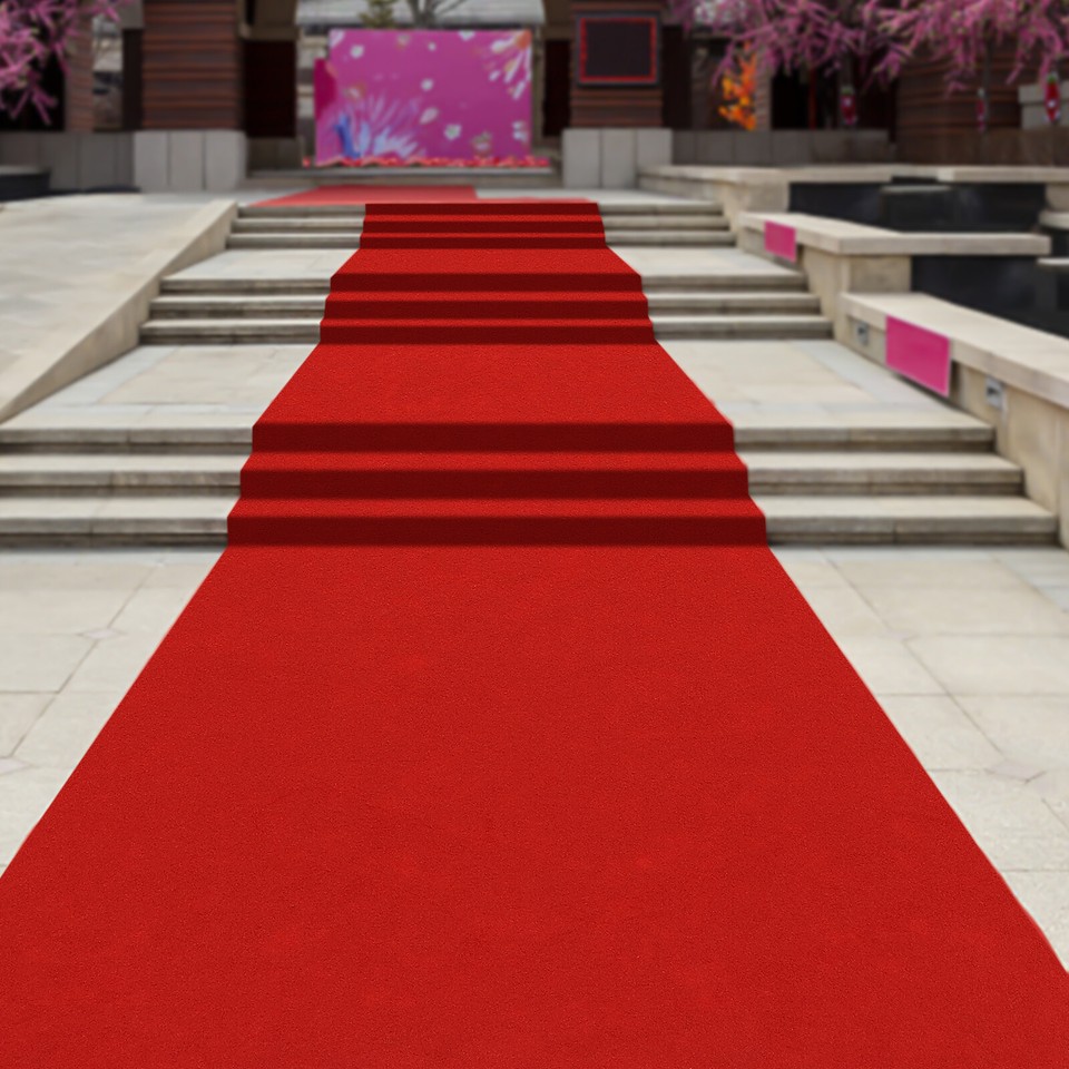 Red Carpet Runner Hollywood Birthday Party Decoration 33ft Non-slip ...