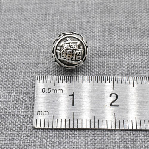 2pcs of 925 Sterling Silver Chinese Fortune Ball Beads Treasure Fill ...