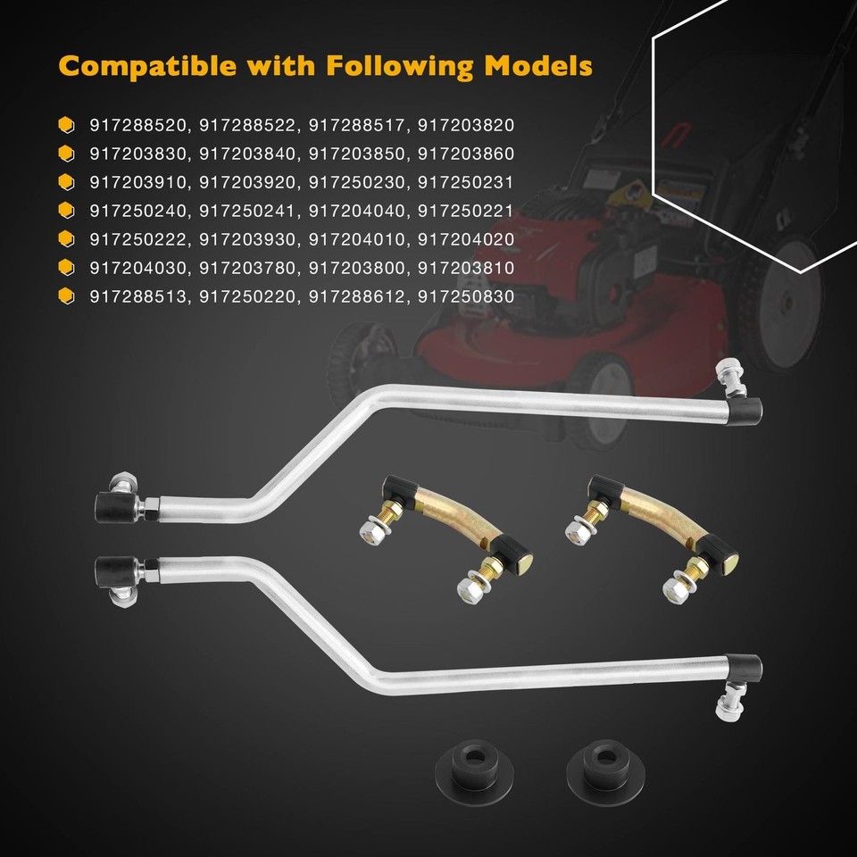 Left Right Adjustable Steering Drag Link Set For Craftsman Husqvarna ...