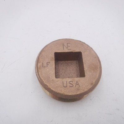3-1/2" Brass Countersunk Cleanout Plug 1-1/2" Square Drive Lead Free | eBay