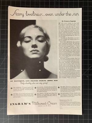 Vintage 1931 Ingram’s Milkweed Face Cream Print Ad | eBay