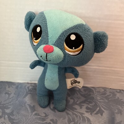 2014 LITTLEST PET SHOP LPS SUNIL NEVIA TEAL BLUE MONGOOSE PLUSH DOLL ...
