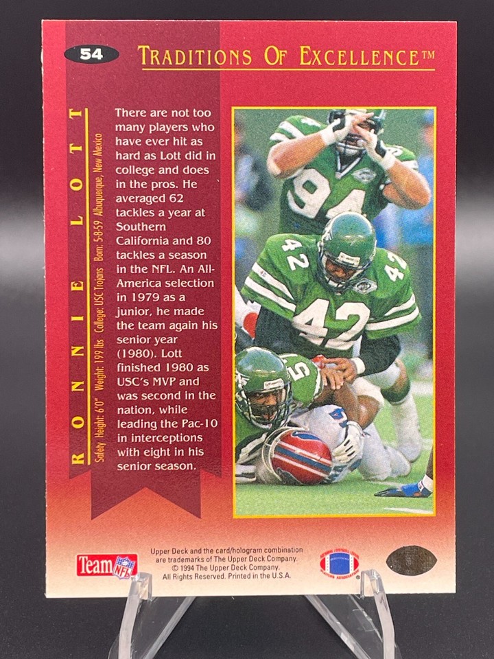 1994 Upper Deck Collector’s Choice Ronnie Lott #54 - Pack Fresh Mint | eBay