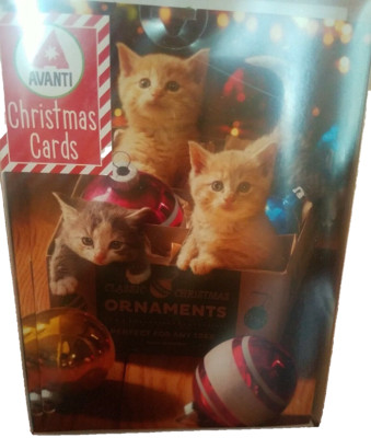 Christmas/Holiday Cards Avanti Cats-10 Cards/12 Envelopes-Brand New ...