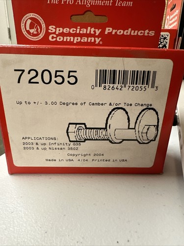 Suspension Eccentric Bolt Kit-FWD Specialty Products 72055 | eBay