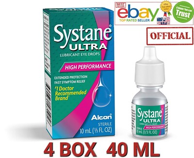Systane Ultra 40 ml Lubricant Eye Drops OFFICIAL USA Dry Red Eye Relief ...