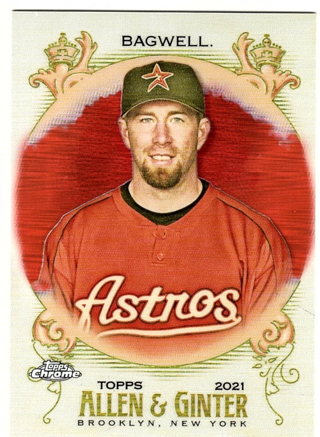 2021 Topps Allen & Ginter Chrome - Jeff Bagwell #20 Orange Refractor ...