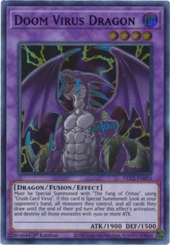 Doom Virus Dragon - DLCS-EN055 - Ultra Rare - 1st Edition x3 - Near ...