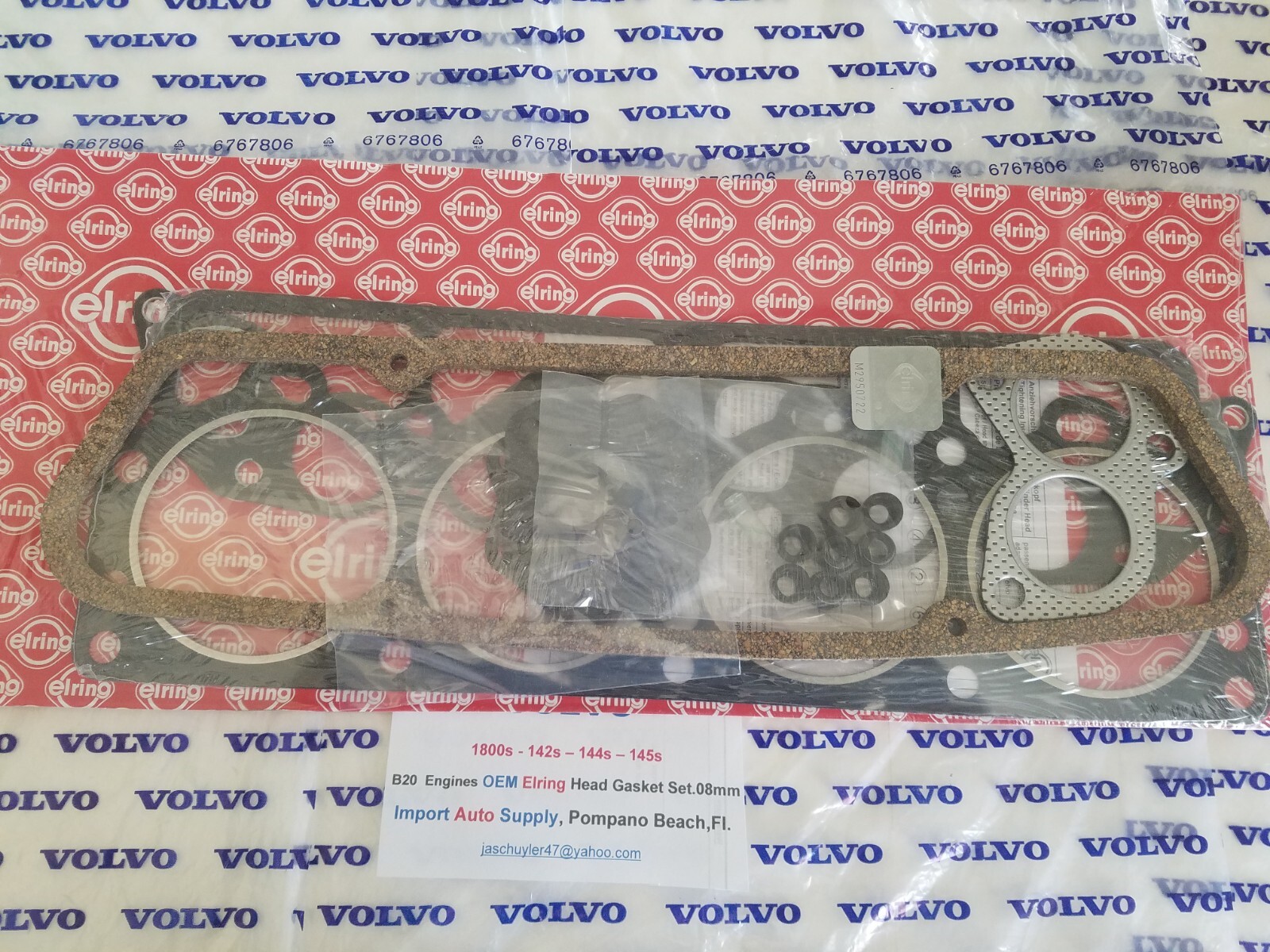Volvo B20 Eng. Head Gasket Set for Engines 1800's, 142S ,144S ,145S & F ...