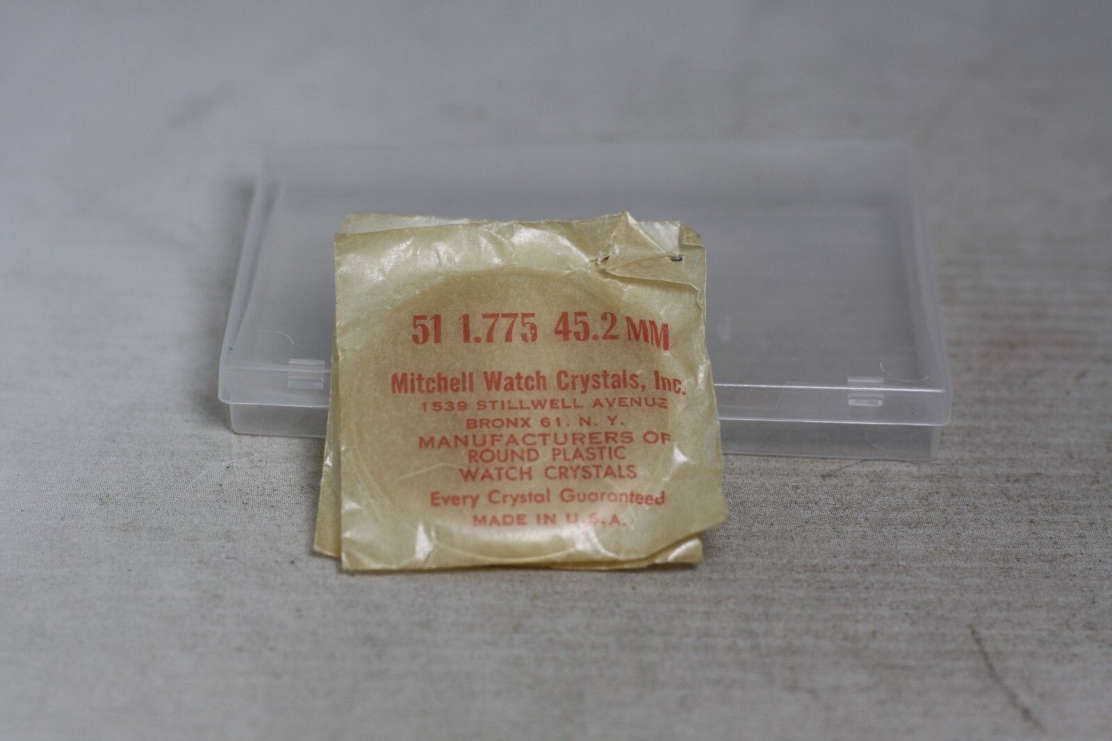 NEW OLD STOCK POCKET WATCH PLASTIC CRYSTAL 45..05MM 11L | eBay