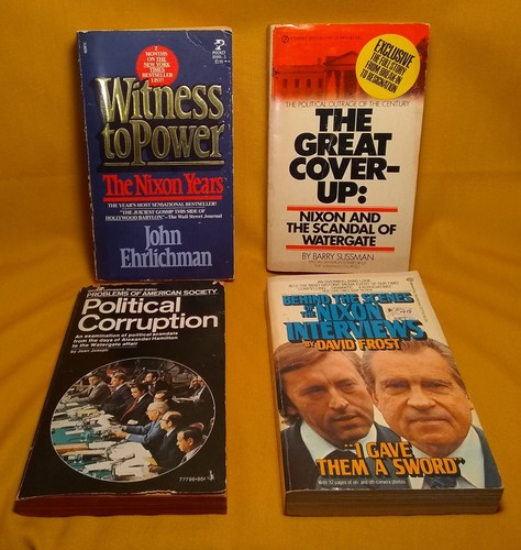 Political Corruption Nixon Interviews Watergate Scandal 4 PB book lot ...