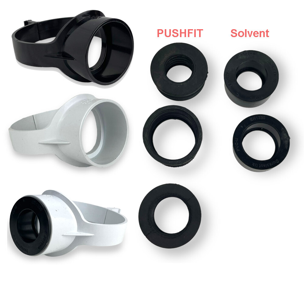 SOLVENT /PUSHFIT BOSS ON STRAP SOILPipe 110mm 40mm 43mm 1 1/2" 50MM ...