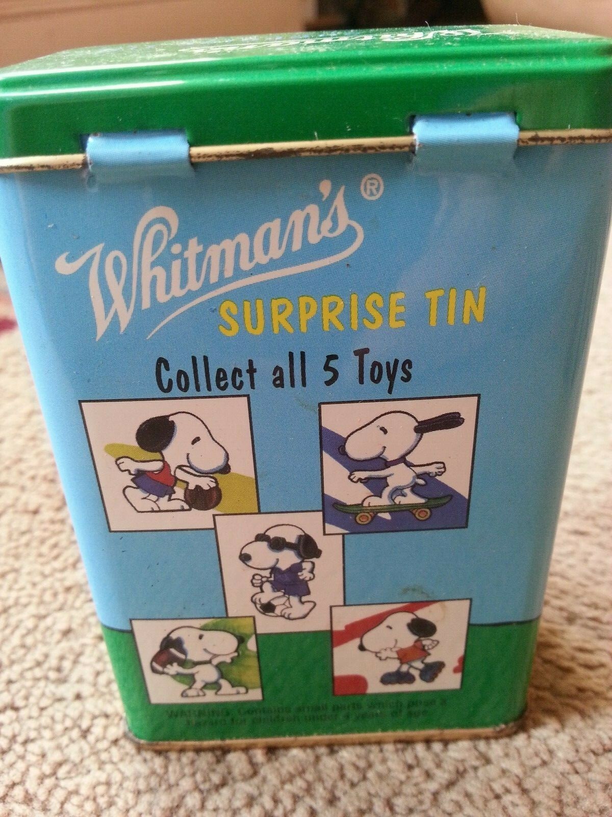 Snoopy Surprise Whitman's Vintage Tin with Snoopy Figure | eBay