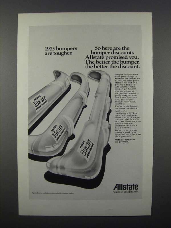 1972 Allstate Insurance Ad - 1973 Bumpers are Tougher | eBay
