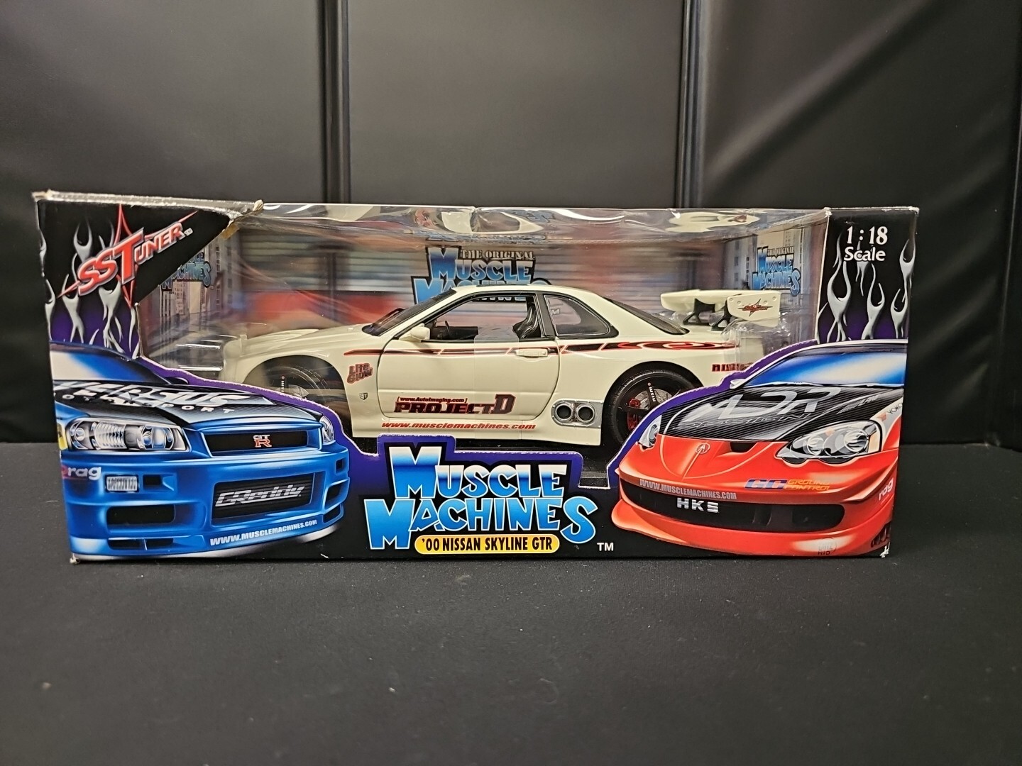 Muscle Machines '00 Nissan Skyline GTR 1:18 Diecast Project D NEW SS ...