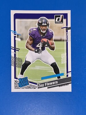 2023 Panini Donruss Zay Flowers Rookie Card #307 Baltimore Ravens NM ...