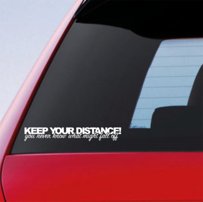 Keep Your Distance Funny Car Window Drift JDM DUB Sticker Vinyl Decal ...