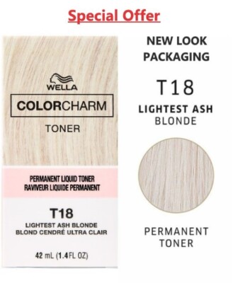 WELLA T18TONER - PERMANENT LIQUID HAIR TONER - FREE POSTAGE | eBay