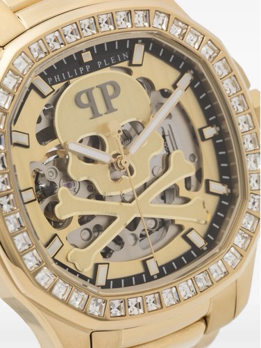NEW Philipp Plein The Skeleton Spectre Automatic Gold Tone Men's Watch ...