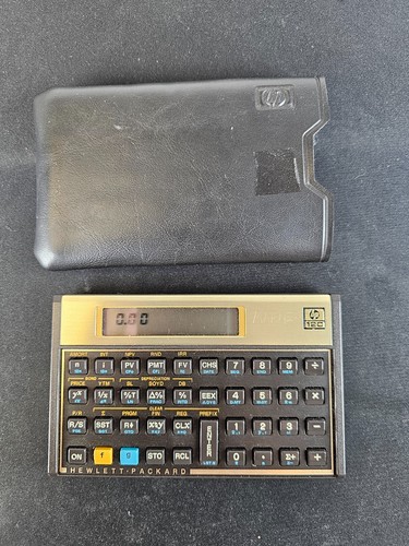 VINTAGE Hewlett-Packard HP-12C CALCULATOR with HP Holder | eBay Australia