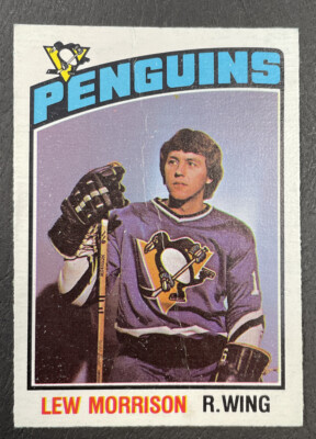 1976-77 O-Pee-Chee OPC Hockey - #307 Lew Morrison - Pittsburgh Penguins ...
