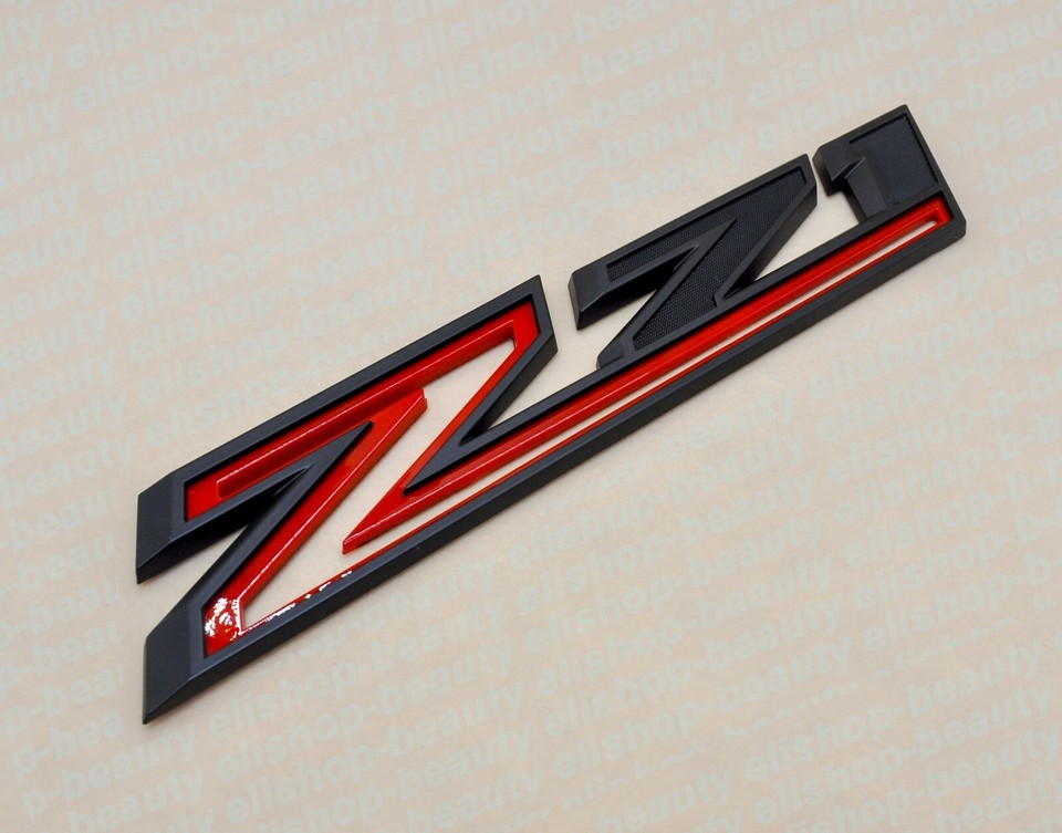2pcs Black Red 2019-2023 Chevy Silverado Z71 Emblem Fender Badge Letter ...