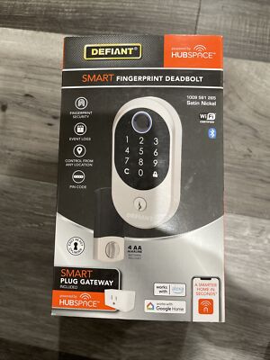 Defiant Smart Fingerprint Deadbolt Lock in Satin Nickel 1009 561 265 | eBay