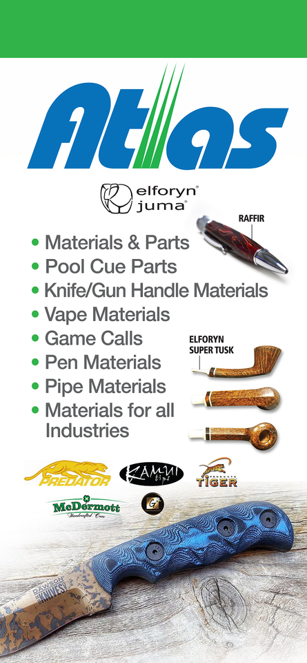 Juma Ivory Snake 22mm / .866 Dia. x 12" Rod For Pens, Stems, Pipes ...