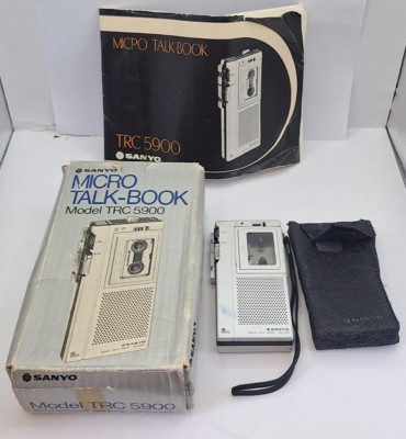 Sanyo Micro Talk-Book Model TRC-5900 Voice Recorder w/Box, Manual ...
