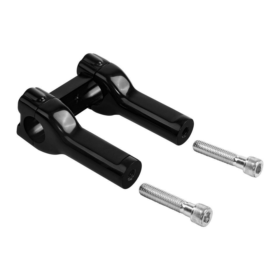 Black 4" Handlebar 1 1/4'' Handle Bar Riser Fit For Harley Dyna Softail ...