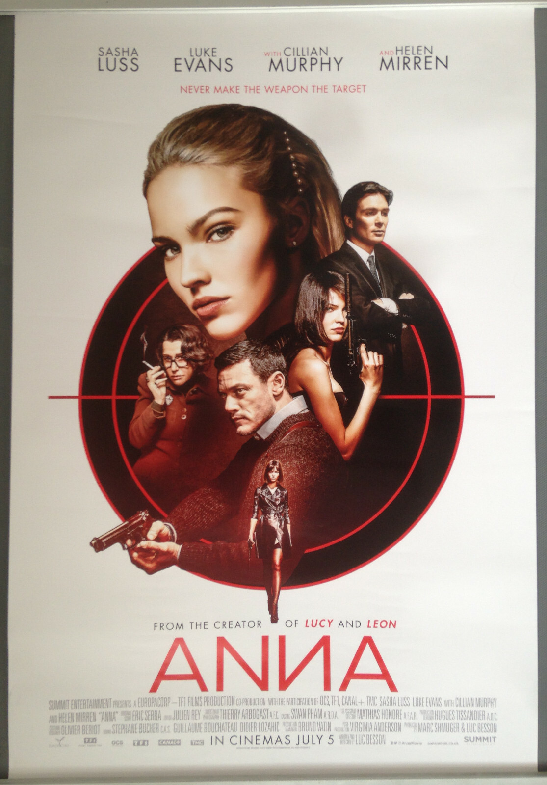 Cinema Poster: ANNA 2019 (One Sheet) Sasha Luss Helen Mirren Luke Evans ...