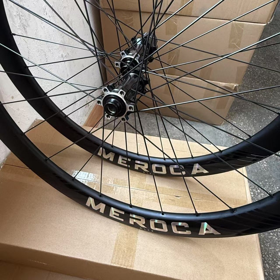 MEROCA 50mm Carbon Wheelset Clincher 700C Disc Brake Road Bike Wheels 6 ...