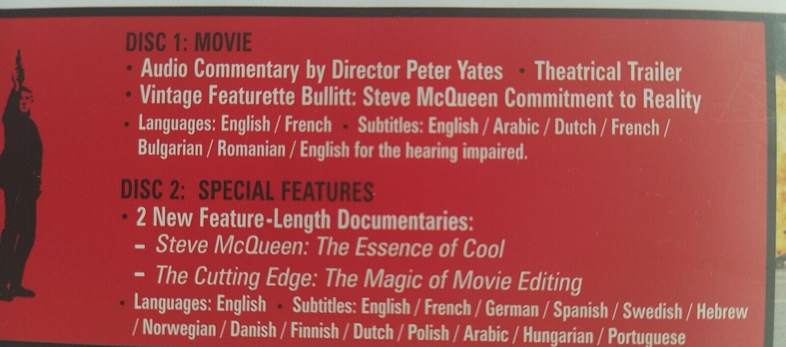 Bullitt (1968) Region 4 DVD - 2 Disc Special Edition - Steve McQueen ...