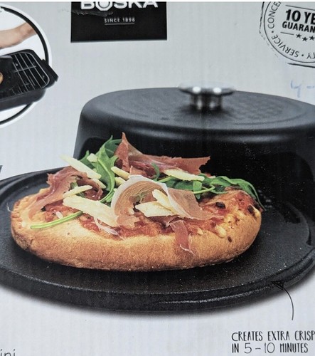 New BOSCA Mini Pizza Grill Pan BBQ Cast Iron Two PC | eBay
