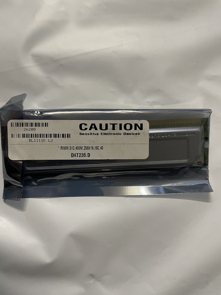 Samsung Rambus 512MB PC800 800MHz 40ns non-ECC 184-Pin RDRAM Memory ...