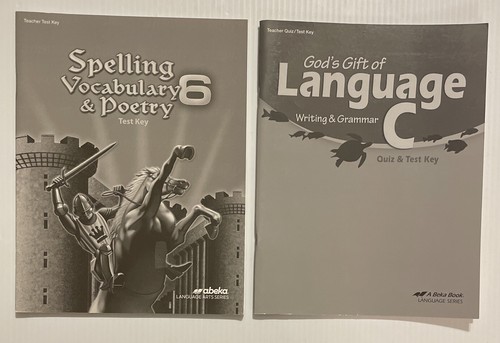 Abeka Spelling Vocabulary & Poetry 6 & Language C Teacher Test Keys 6th ...