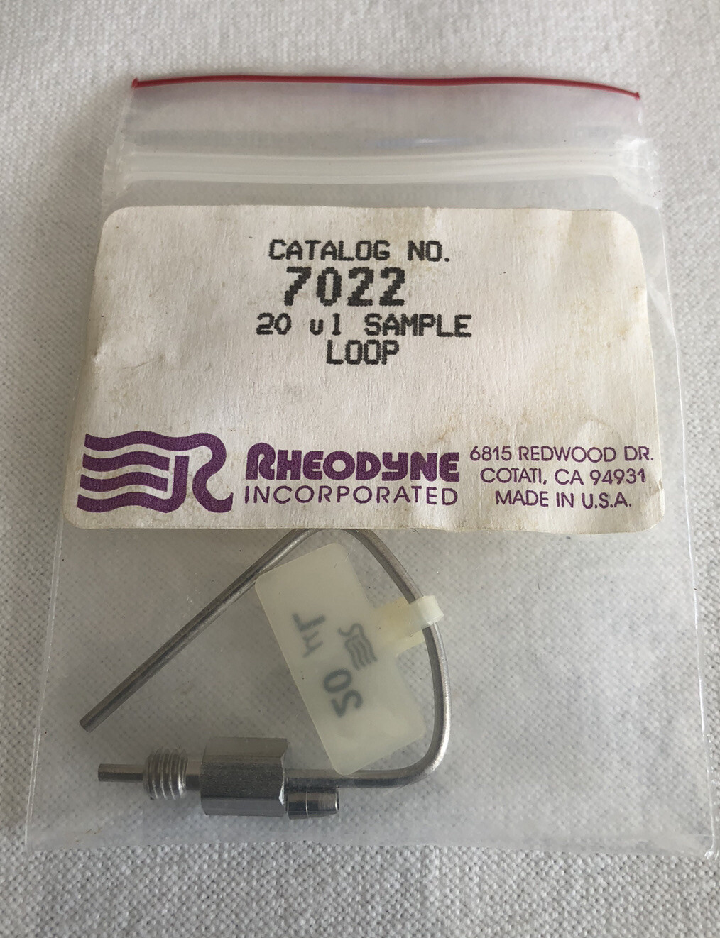 RHEODYNE PART# 7755-02 20uL SS SAMPLE LOOP - NEW (A1) | eBay