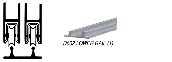 Brushed Nickel 36" Packaged Track Assembly D603 Upper and D602 Lower ...