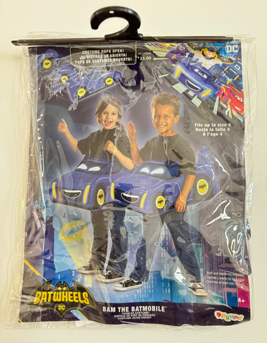 New Disguise DC Batwheels 3D Bam The Batmobile Child Costume | One Size ...