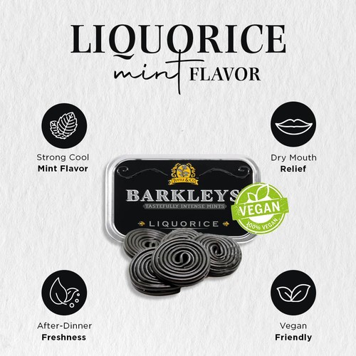 Liquorice Breath Mints - Strong Licorice Flavored Cool Mint Candy For ...