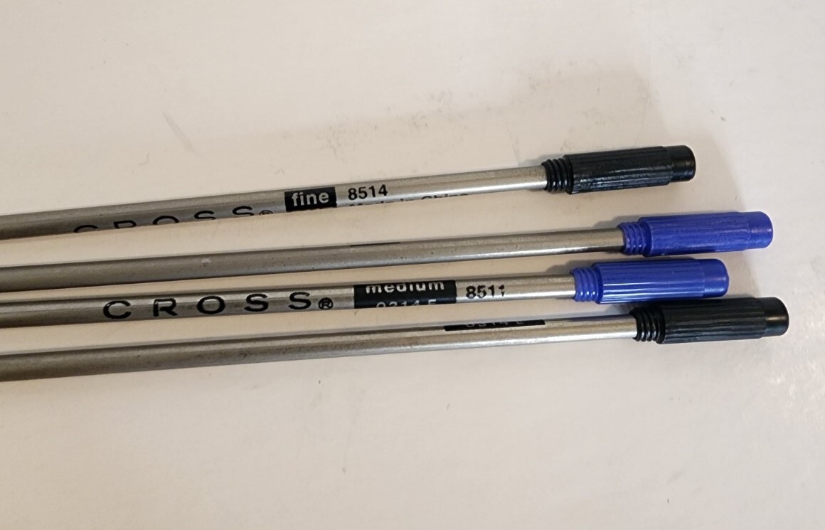Cross Pen Ink Refills Black Blue Fine Med 8514 8512 8511 8513 Set Of 4 ...