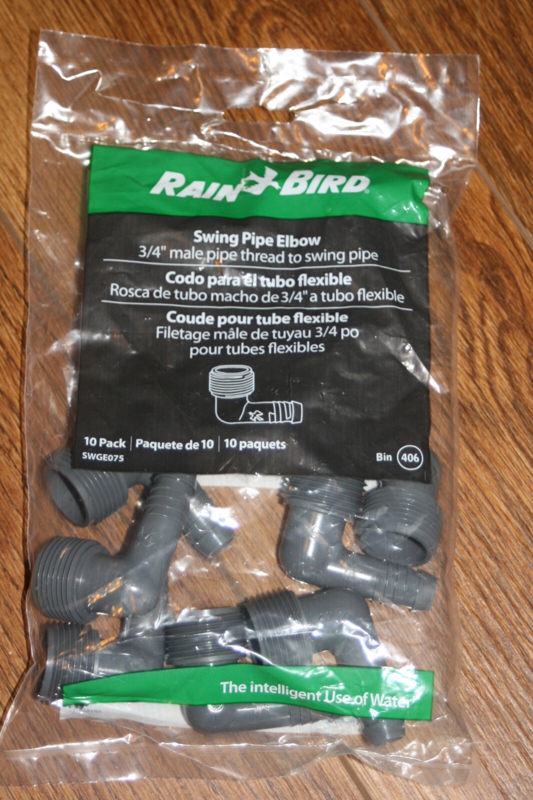 RainBird Swing Pipe Spiral Barb Elbow 3/4" Male Pipe X Swing Pipe ...