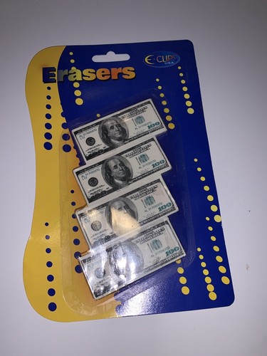 100 Dollar Bill Erasers Set Of 4 Eraser F1 | eBay