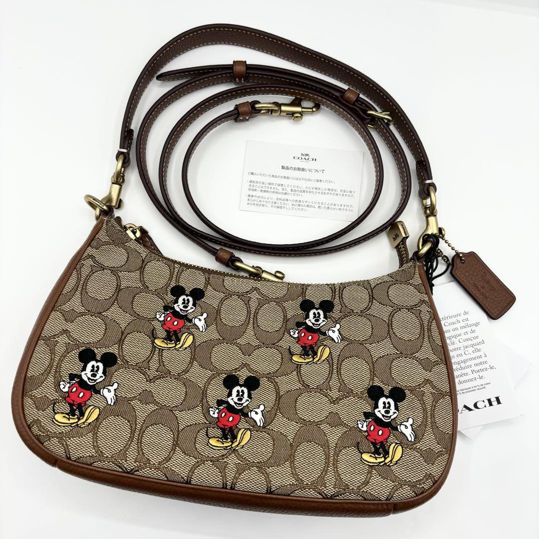 COACH x Disney Teri Signature Jacquard Mickey Shoulder Bag CM196 Outlet ...