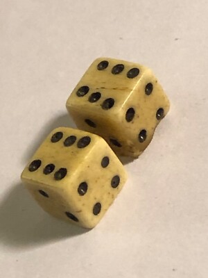 1800s civil war handcarved cattle bovine 5/16" dice pair 072422@ | eBay