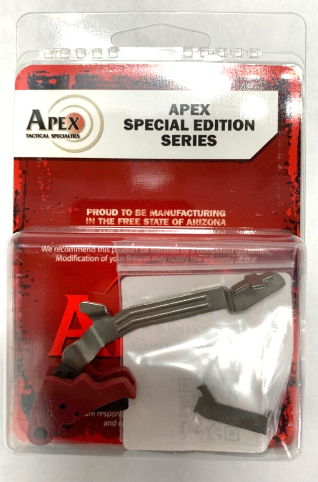 Apex Tactical 102-P117-RED- Polymer Glock 43 43x 48 Trigger with Bar ...