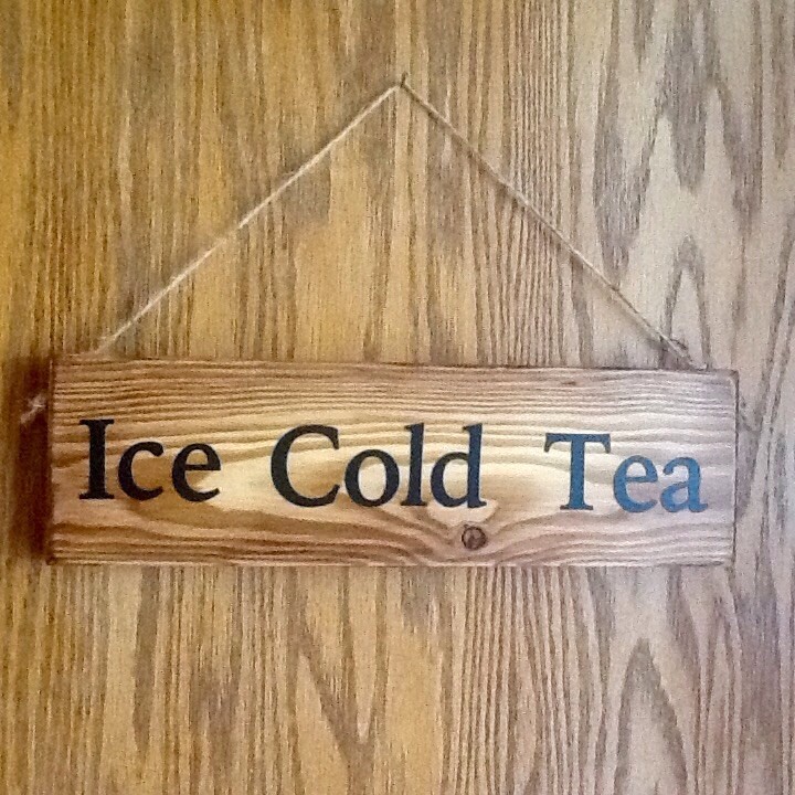 Handmade Rustic Primitive Country Farmhouse ICE COLD TEA Solid Wood ...