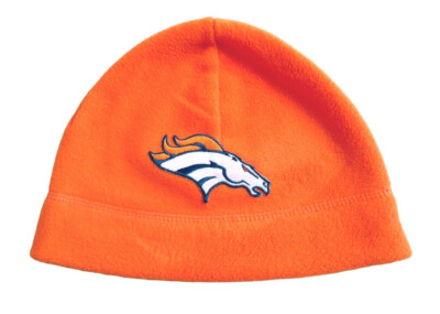 Denver Broncos Winter Hat Skull Cap Beanie Fleece Warm Orange Blue OSFM ...